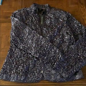Jackets & Coats | Sequin Gunmetal Color Jacket | Poshmark